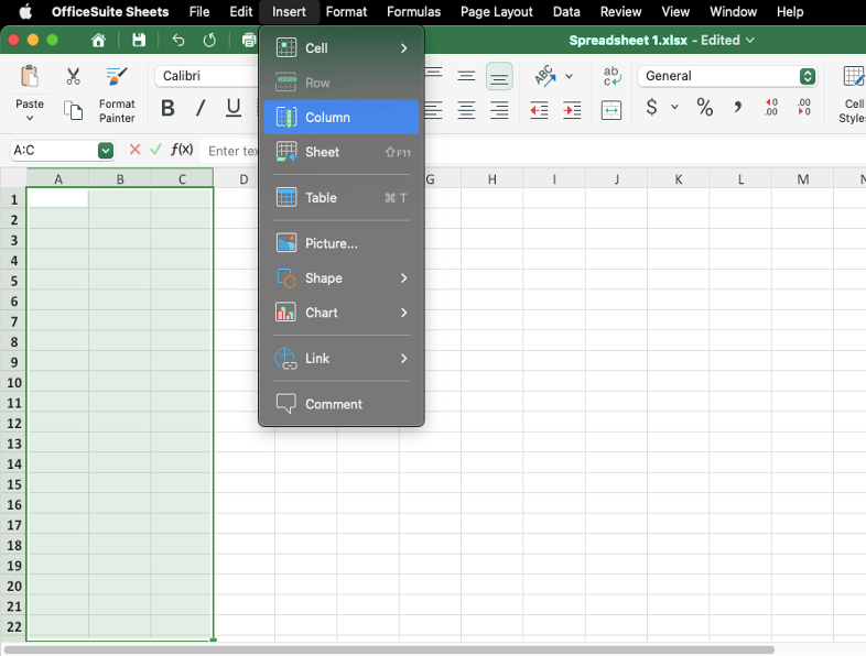 Cómo añadir columnas en Excel